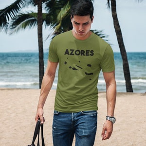 Portuguese Azores Island Tshirt, Portugal Map Tshirt, Acorean Tshirt ...