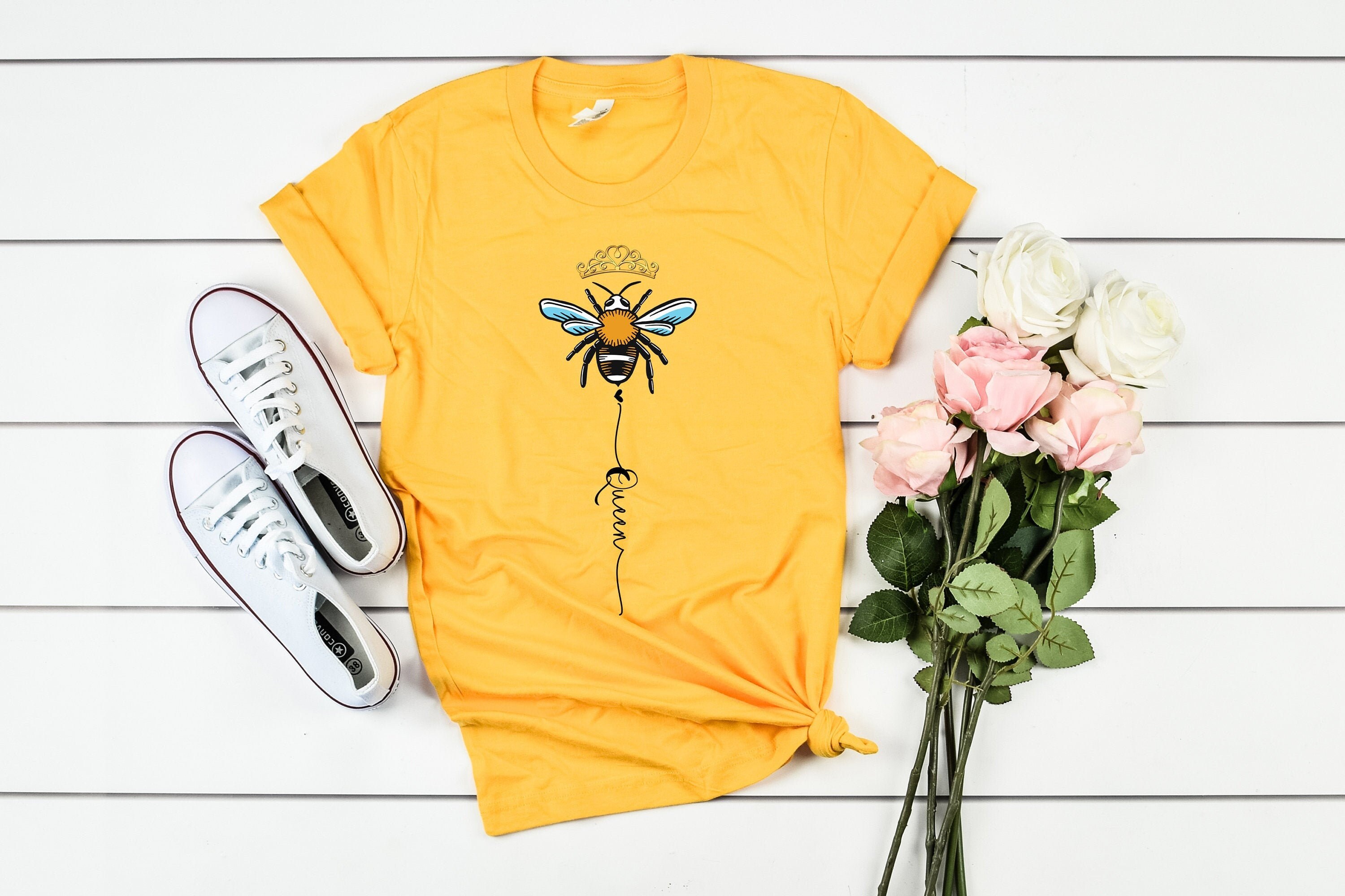 Women's Queen Bee T-shirt Honeybee tshirt Feminist | Etsy