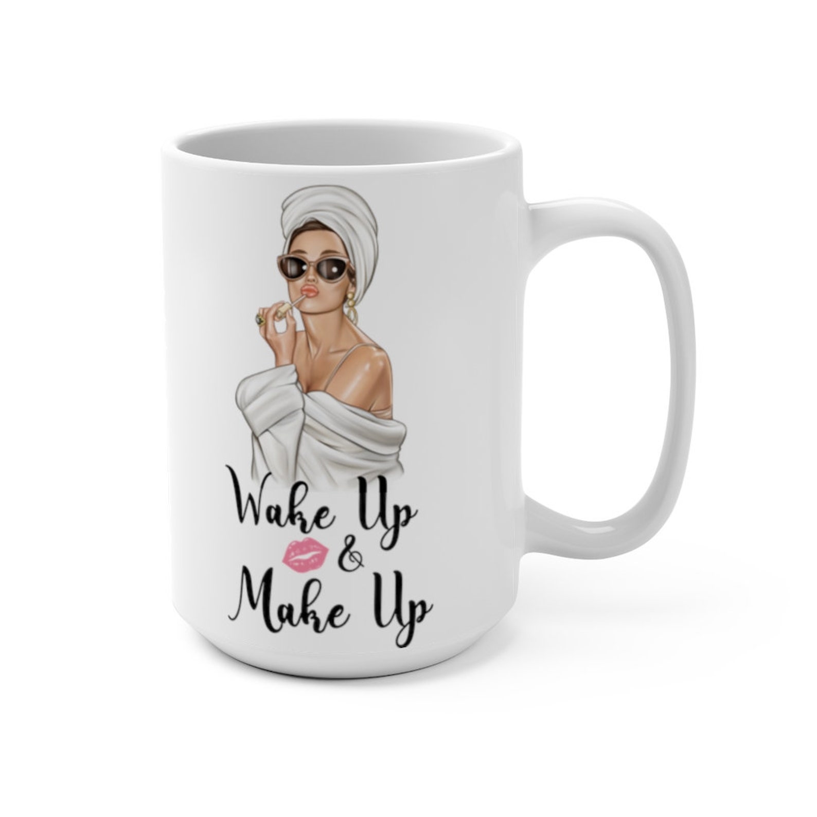 Wake up and Make up Mug Beauty Coffee Cup Makeup Lover Gift - Etsy