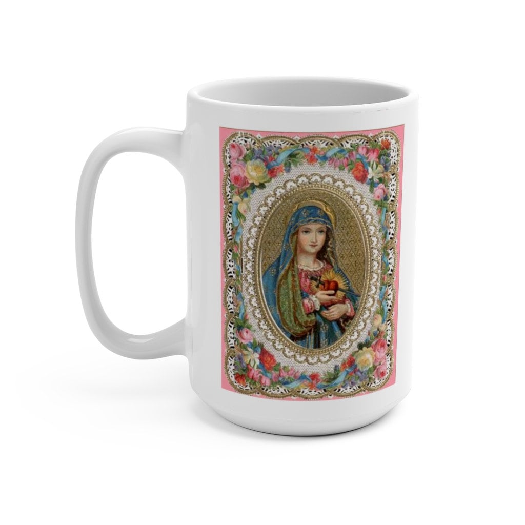 Virgin Mary Mug Holy Card Prayer Mug Our Lady Religious - Etsy