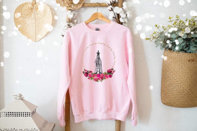 Virgin Mary Sweatshirt Our Lady Fatima Christian Sweater - Etsy