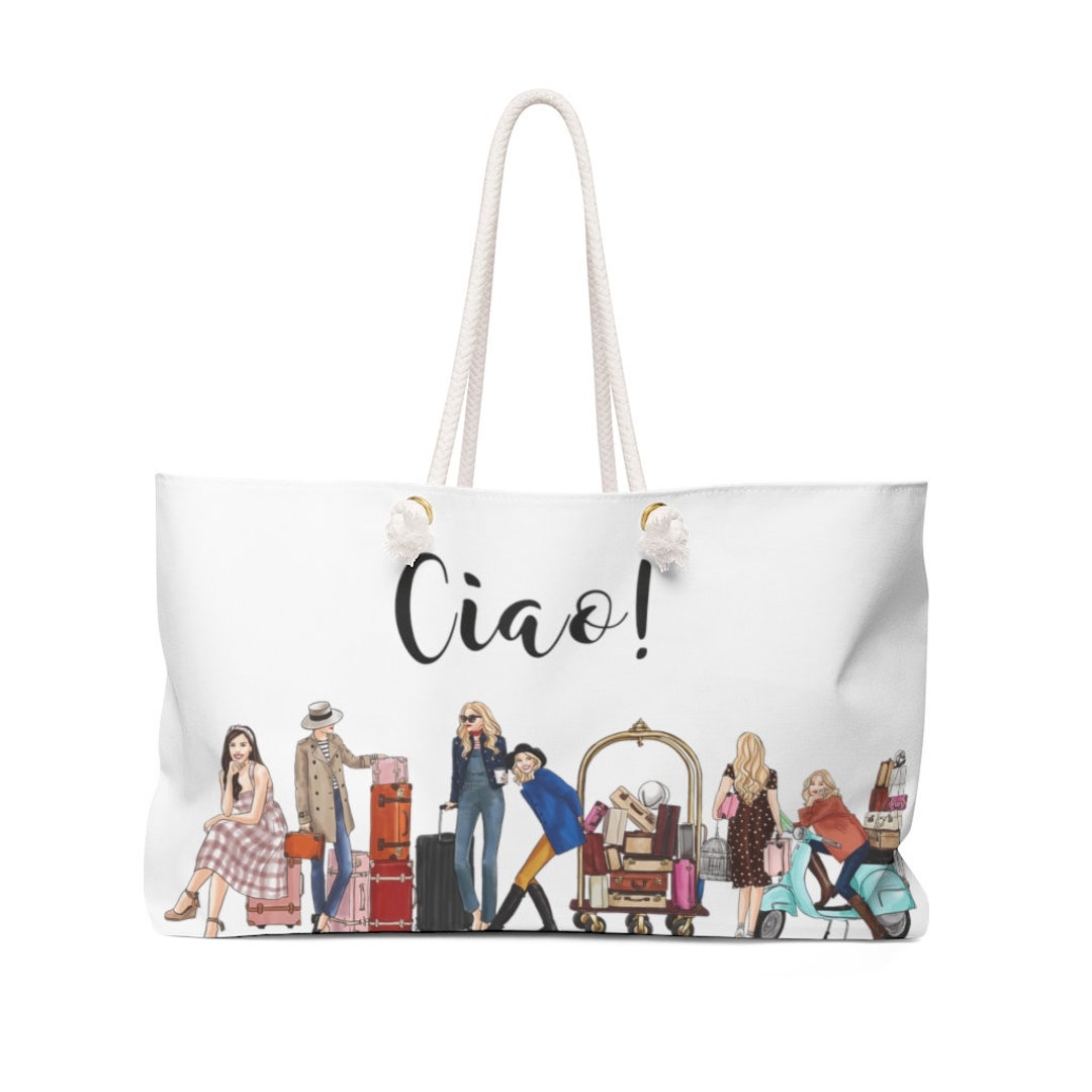 Ciao Italy Oversized Weekender Bag, Travel Girls, Vacation Carry On - Etsy