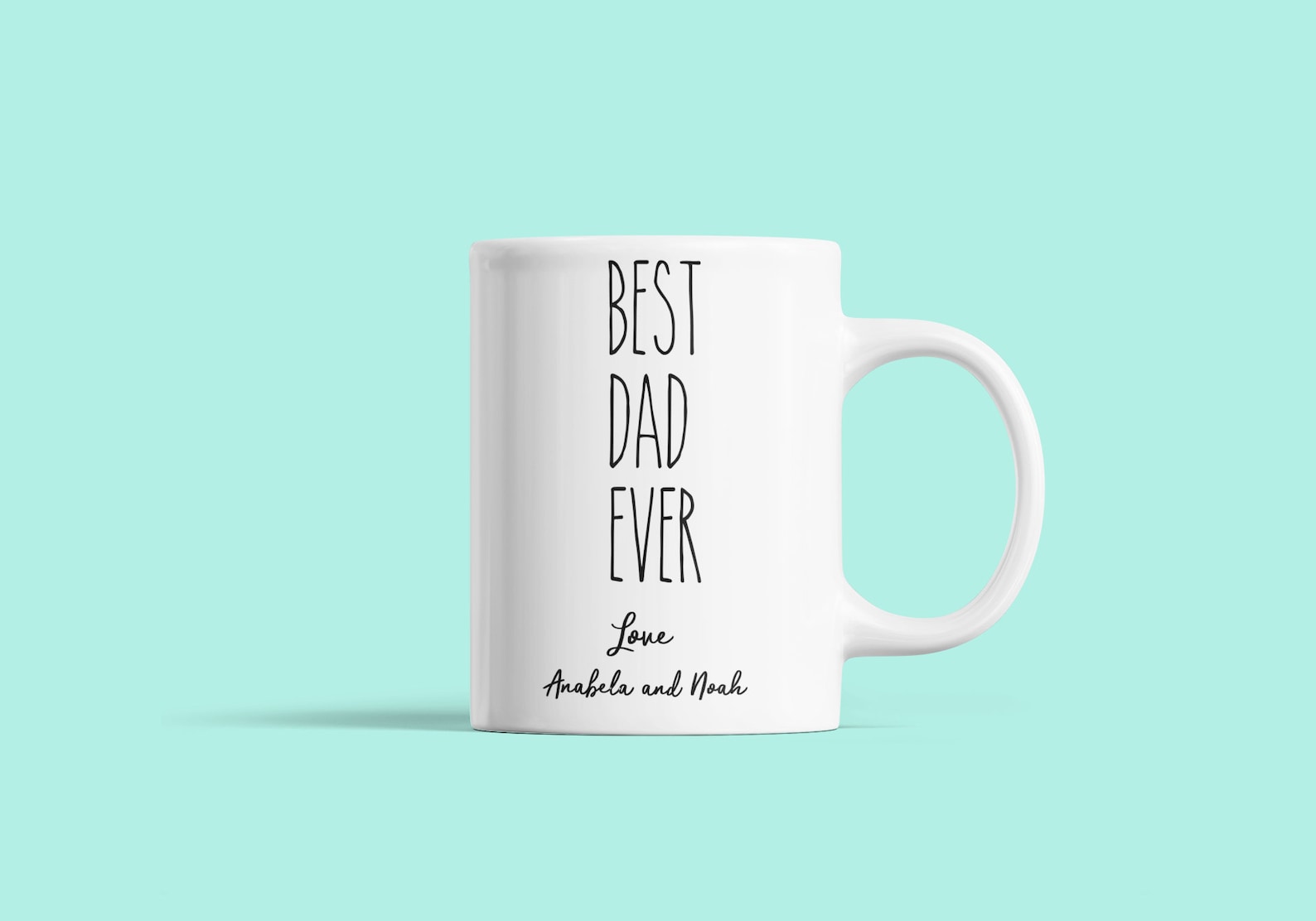 Best Dad Ever Mug Personalized Father's Day Coffee Cup | Etsy