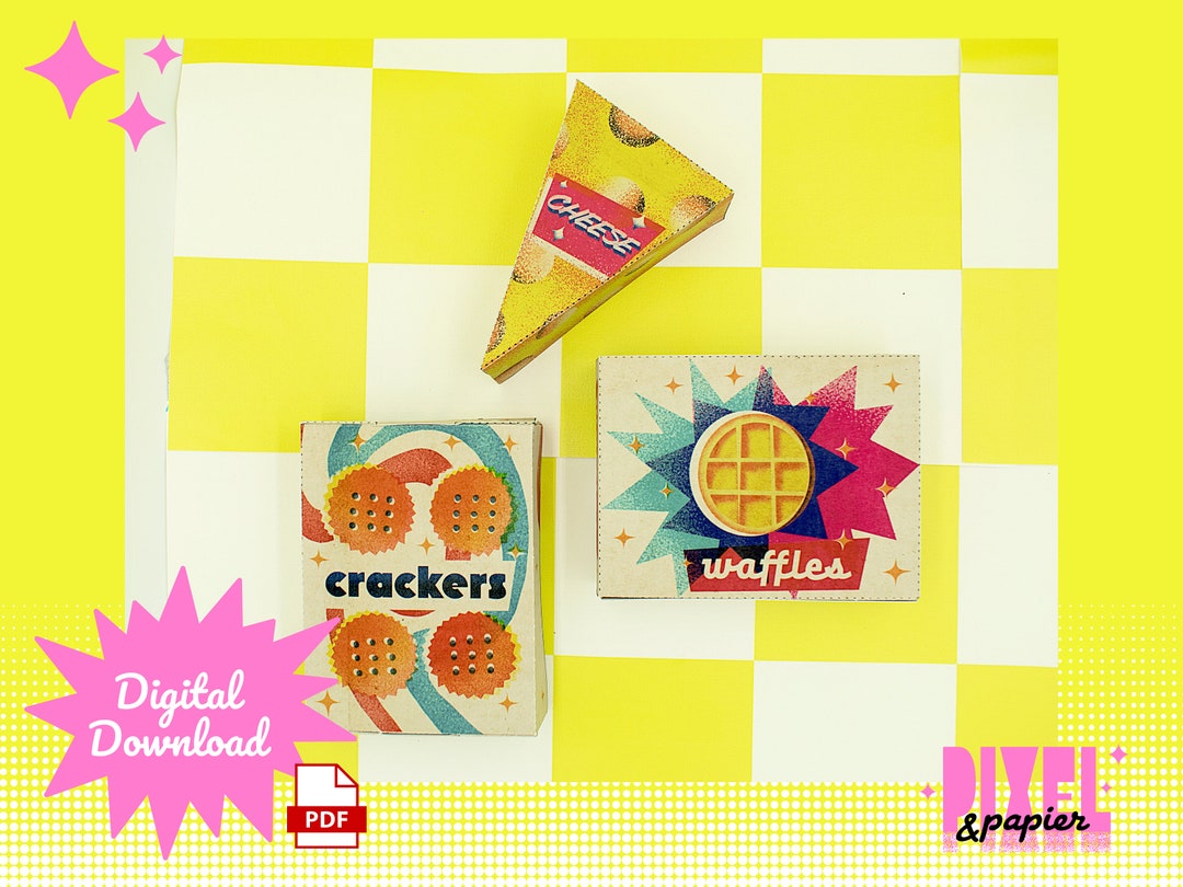Retro Snack Boxes Printable | Pretend Play Food Craft (PDF) - Etsy