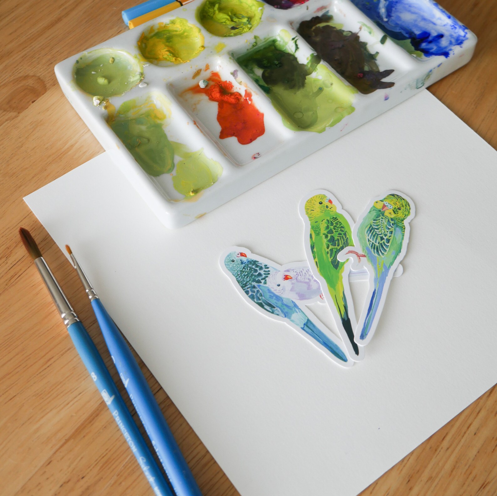 Parakeet Budgie Vinyl Matte Stickers - 3x2" Weatherproof Decal - High ...