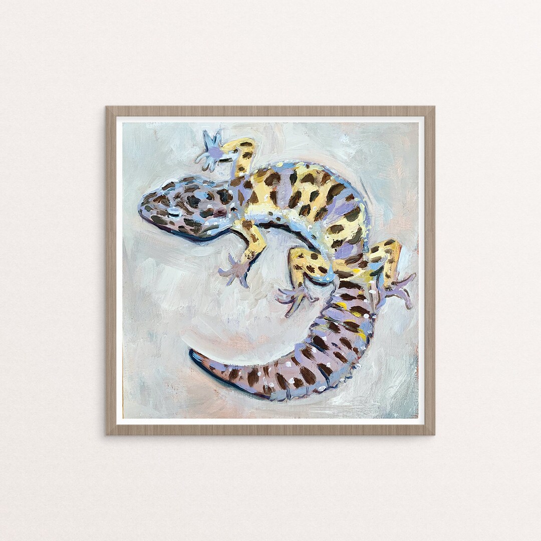 Leopard Gecko 8x8" Giclee Art Print - Etsy