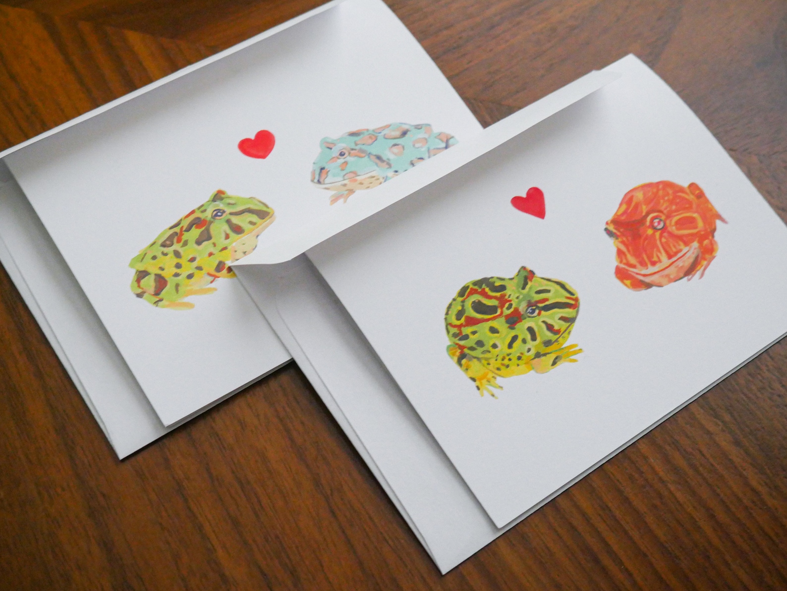 Pac-man Frog Love Valentine's/anniversary Card With - Etsy