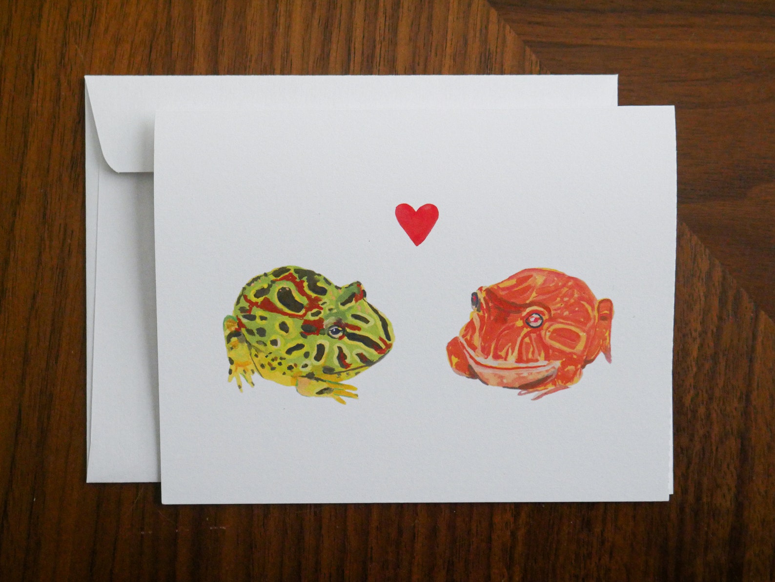 Pac-man Frog Love Valentine's/anniversary Card With - Etsy