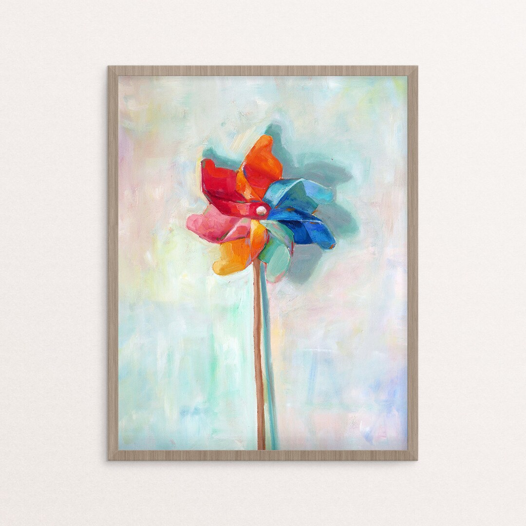 Pinwheel Painting, Oil on Canvas - Etsy