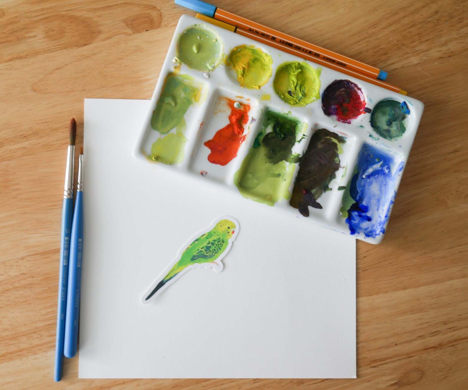 Parakeet Budgie Vinyl Matte Stickers - 3x2" Weatherproof Decal - High ...