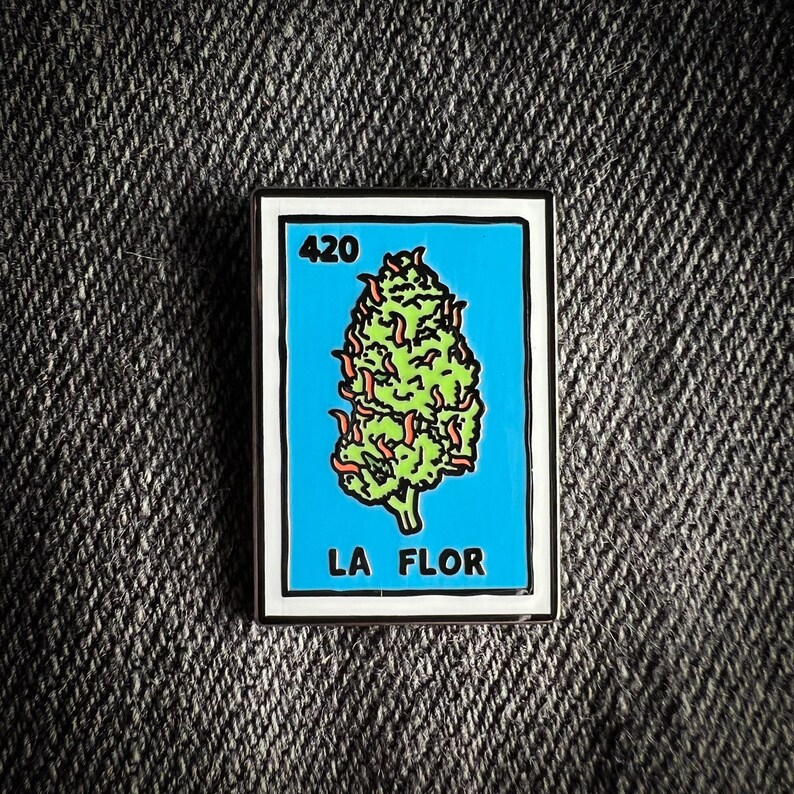 LA FLOR PIN Weed Nug Loteria Card Cannabis Marijuana - Etsy