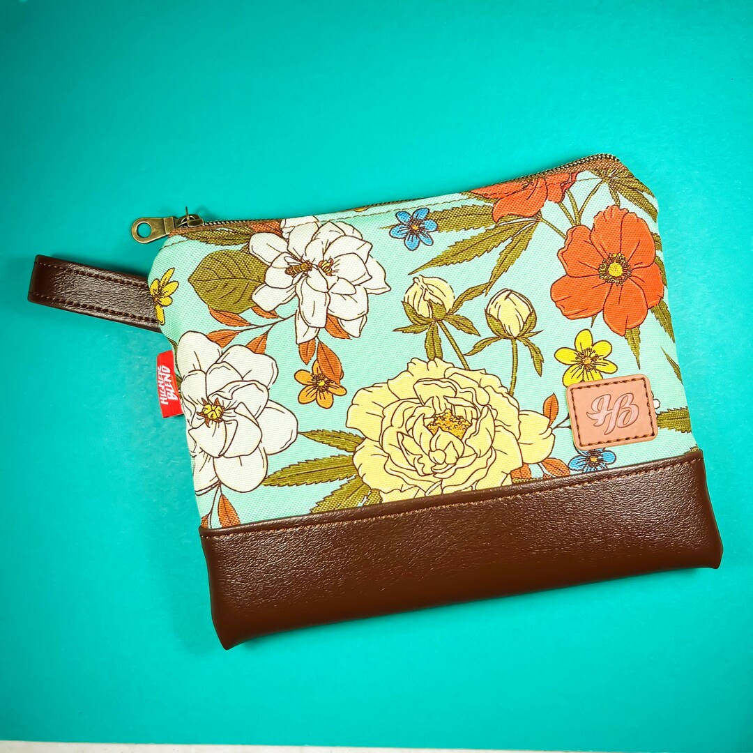 420 Floral Zip Stash Bag - [ Handmade Higher Blend Zip-up Bag ...