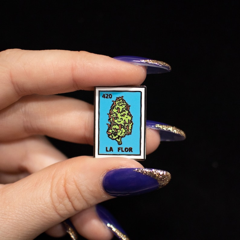 LA FLOR PIN Weed Nug Loteria Card Cannabis Marijuana - Etsy