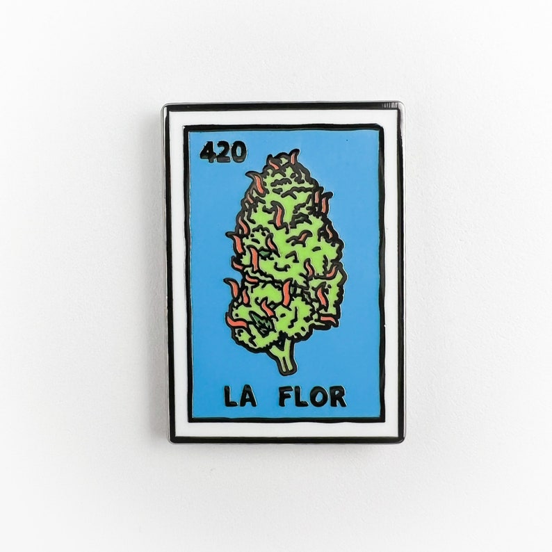 LA FLOR PIN Weed Nug Loteria Card Cannabis Marijuana - Etsy