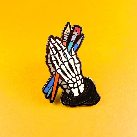 ARTIST HANDS PIN Artist Praying Hands Enamel Lapel Pin - Etsy