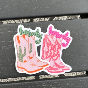 Pink Cowboy Boot Sticker | Girly Western Sticker | Trendy Sticker for ...