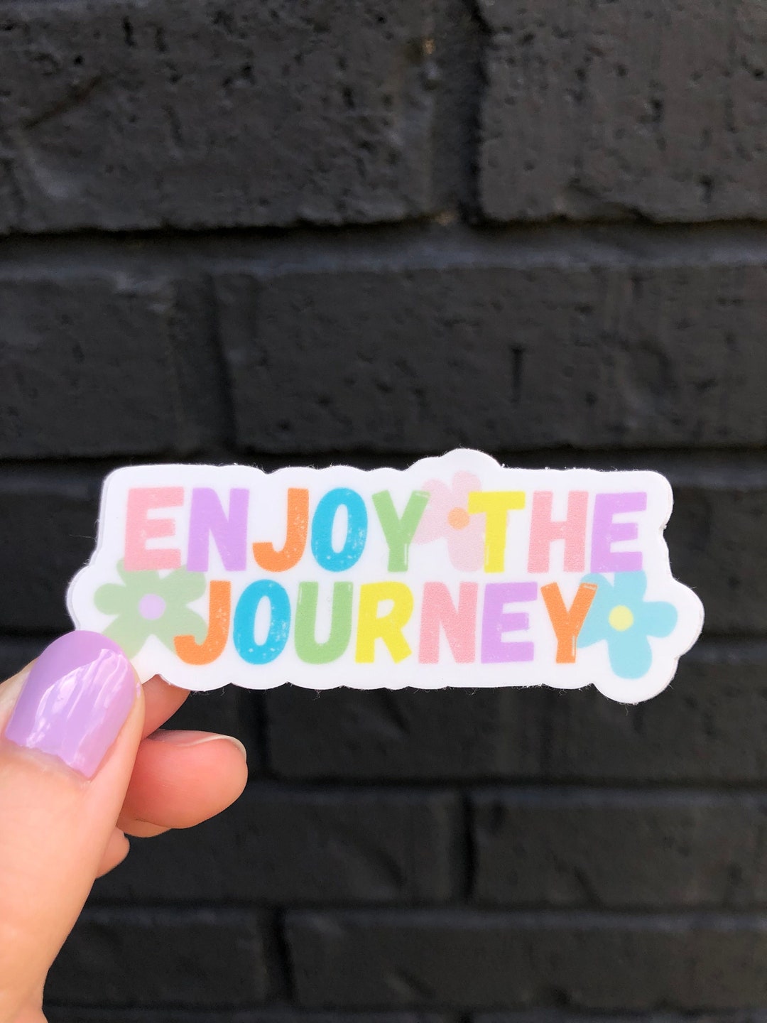 Enjoy the Journey Floral Sticker | Trendy Sticker for Laptop, Water ...