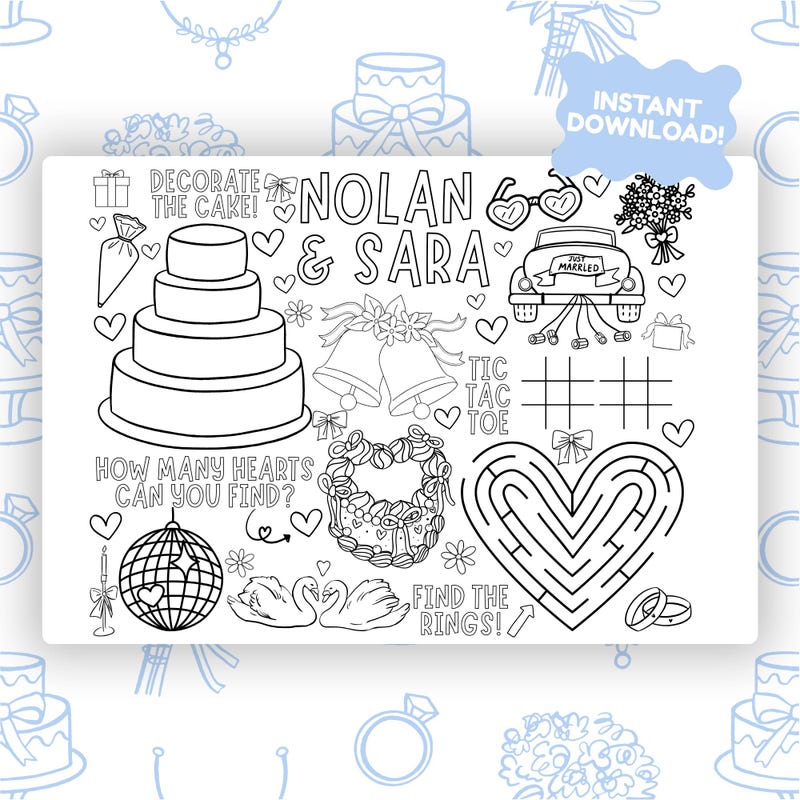 Custom Coloring Sheet Template - Etsy