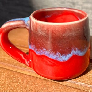 Espresso Red and Blue Ceramic Cup - Etsy