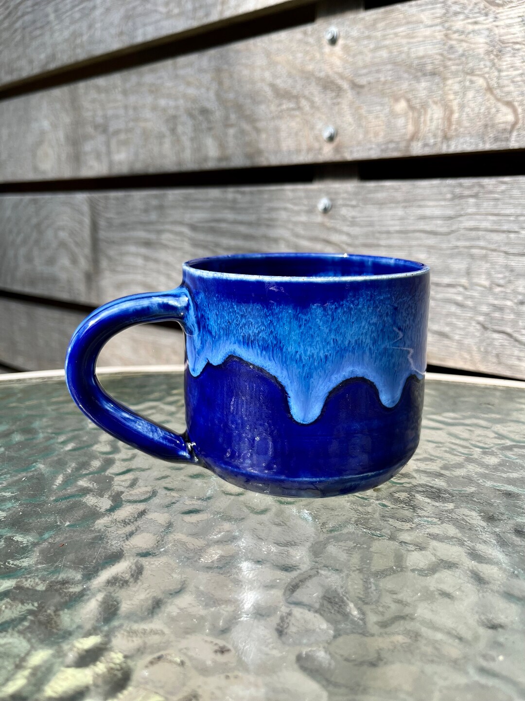 Ceramic Blue Mug - Etsy