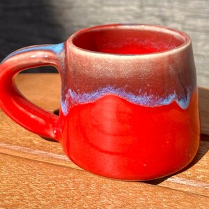 Espresso Red and Blue Ceramic Cup - Etsy