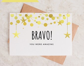Printable Bravo Card - Etsy
