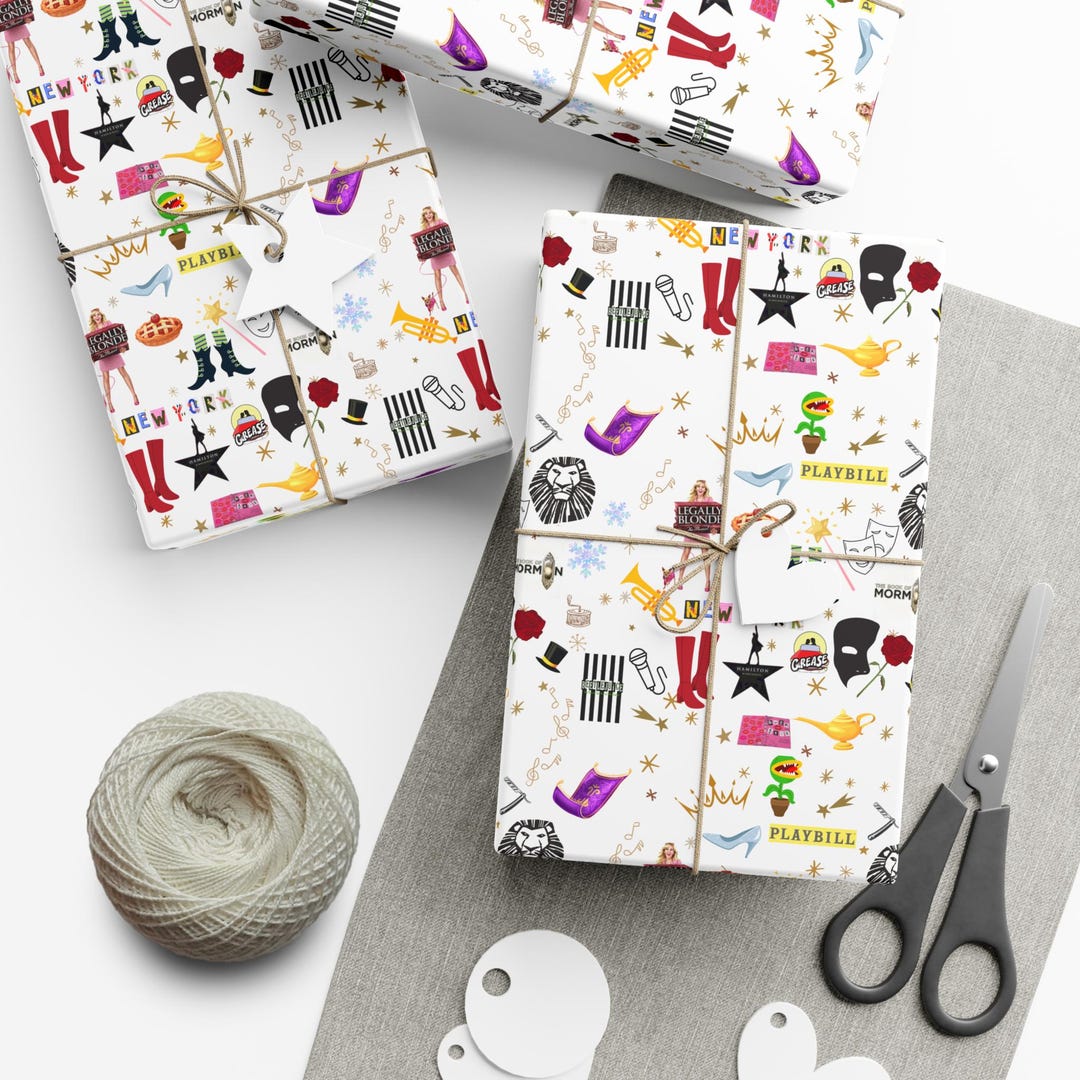 Broadway Gift Wrapping Paper - Perfect for Theatre Lovers, Musical ...
