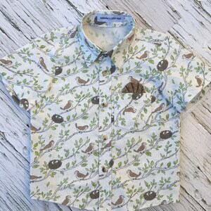 Spring Birds Button Down Shirt, Bow Tie and Pocket Square - Etsy