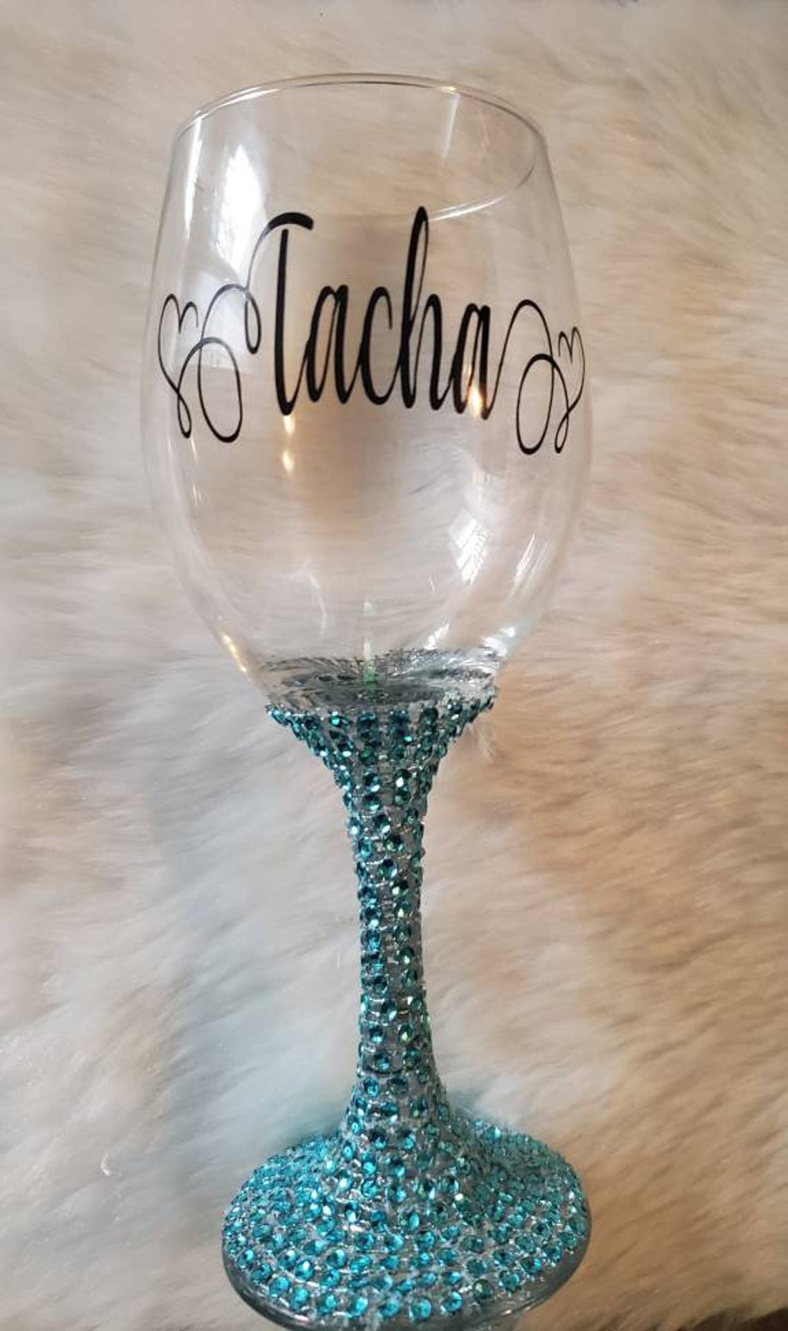 Customized Wine Glass With Bling - Etsy