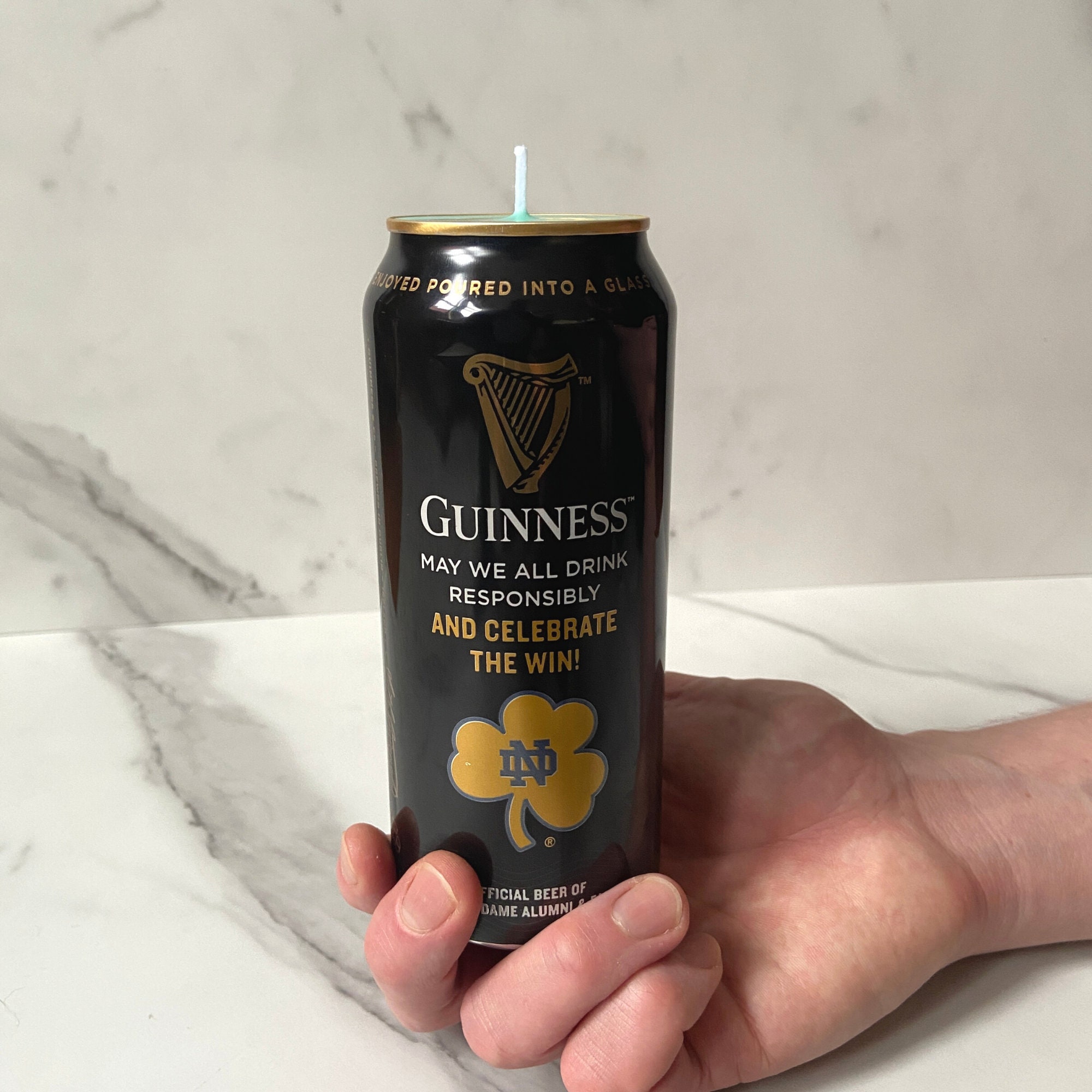 Beer Can Candle: Guinness Draught Stout Notre Dame Fighting | Etsy