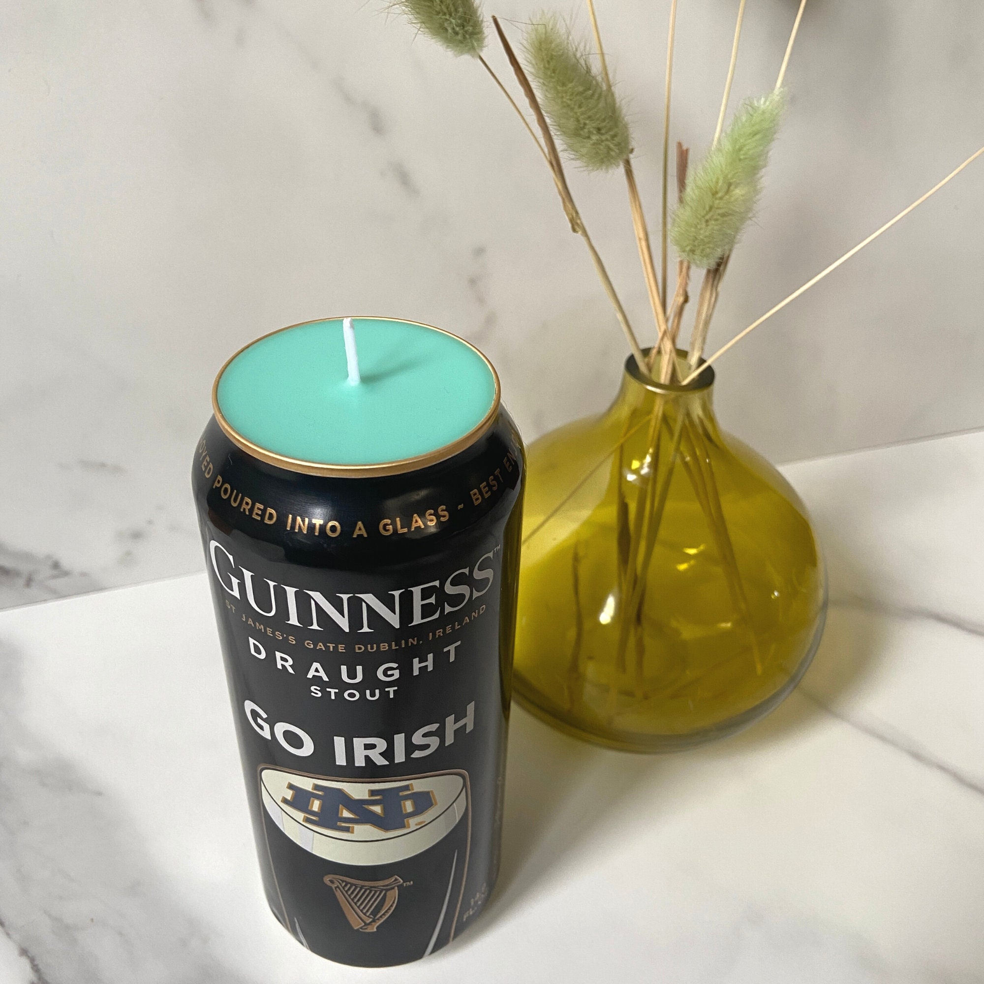Beer Can Candle: Guinness Draught Stout Notre Dame Fighting | Etsy