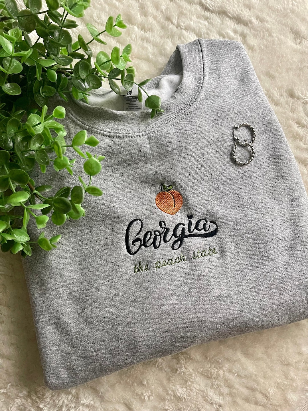 Georgia Embroidered Sweatshirt City Sweatshirt GA Embroidered ...