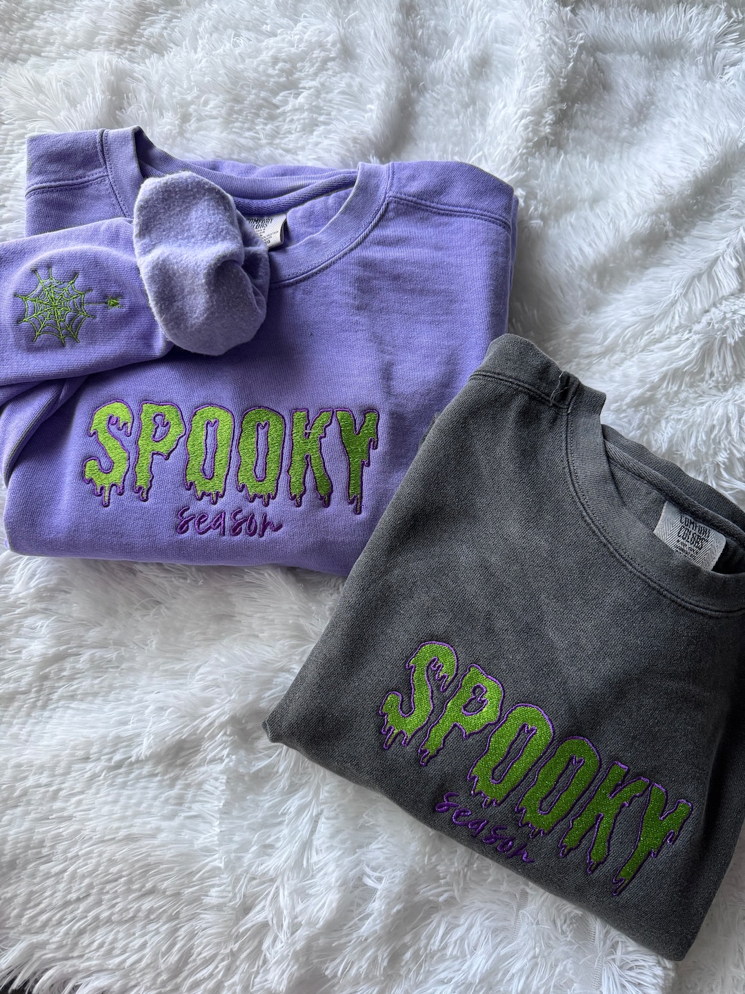 EMBROIDERED SPOOKY SEASON Sweatshirt Embroidered Sweatshirt Halloween ...