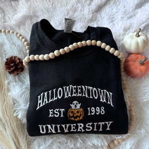 EMBROIDERED HALLOWEEN SWEATSHIRT Halloweentown University Sweatshirt ...
