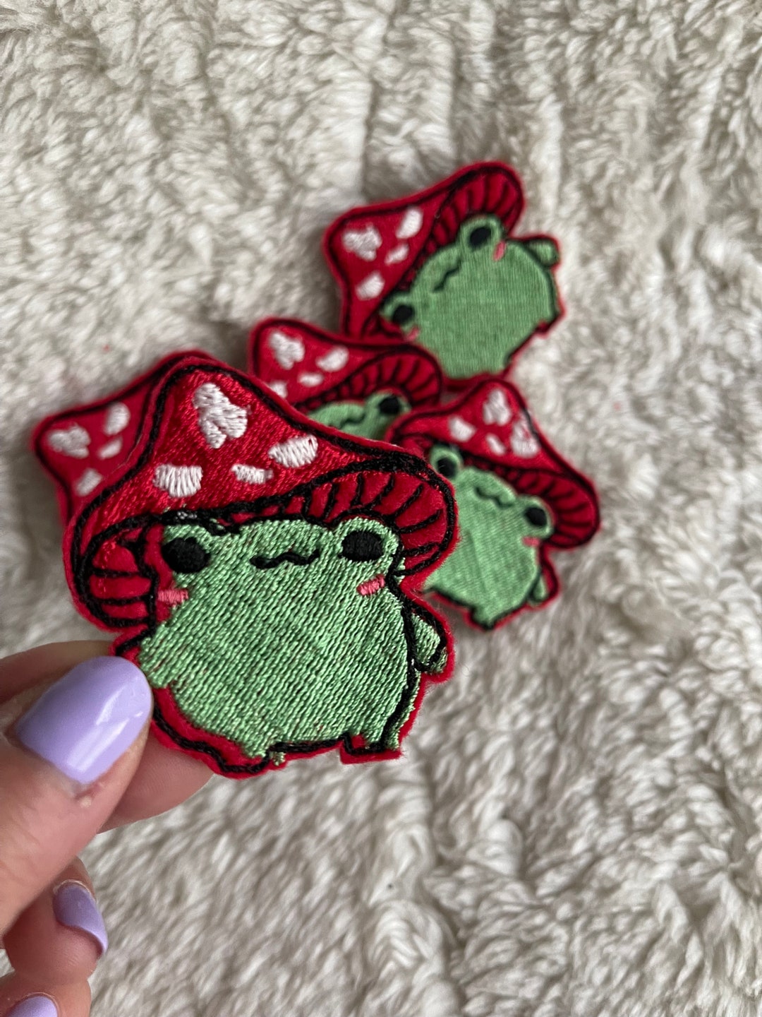 Mushroom Frog Patch Froggy Patch Mushroom Cottage Aesthetic Patch Frog ...