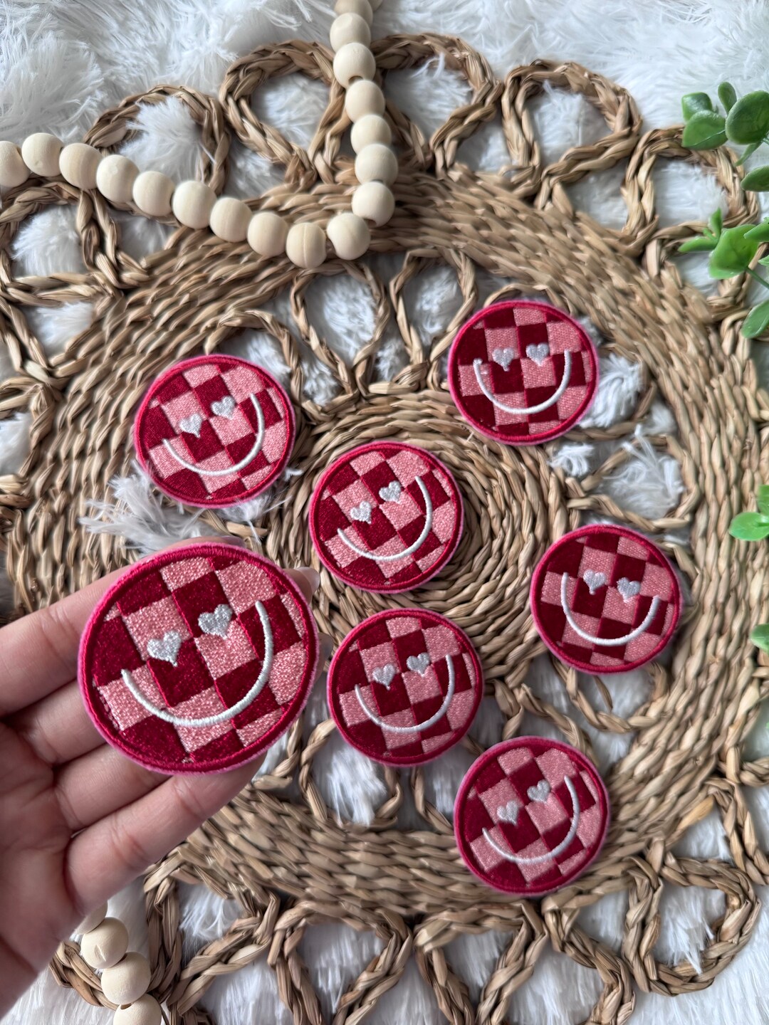 Checkered Iron on Patch Checkered Retro Patch Patch for Hat Trucker Hat ...