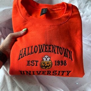 EMBROIDERED HALLOWEEN SWEATSHIRT Halloweentown University Sweatshirt ...