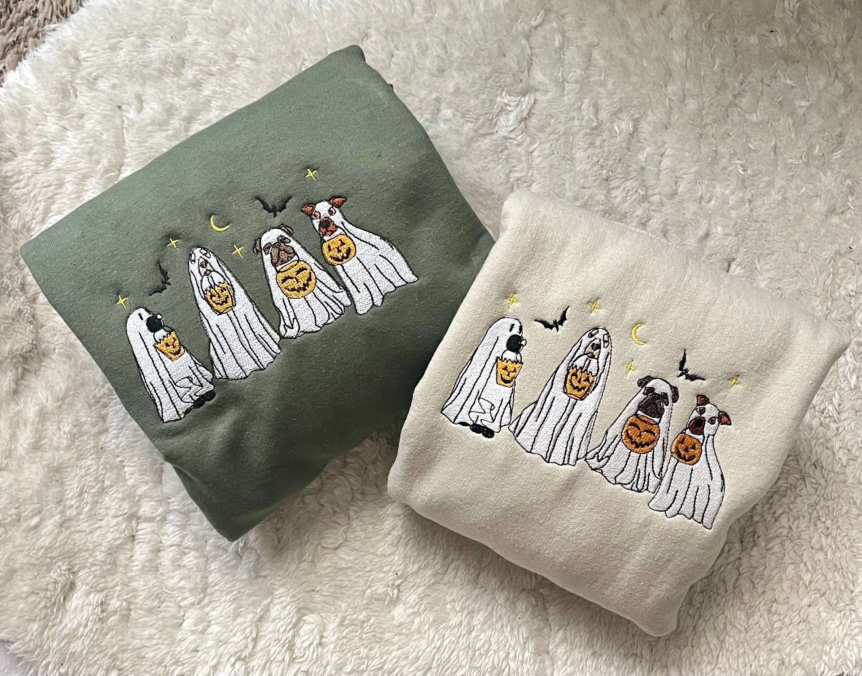 HALLOWEEN EMBROIDERED Sweatshirt Halloween Crewneck Spooky - Etsy