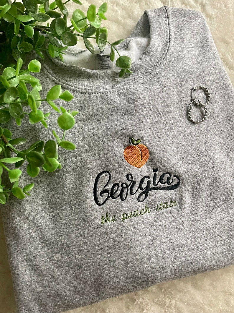 Georgia Embroidered Sweatshirt City Sweatshirt GA Embroidered ...