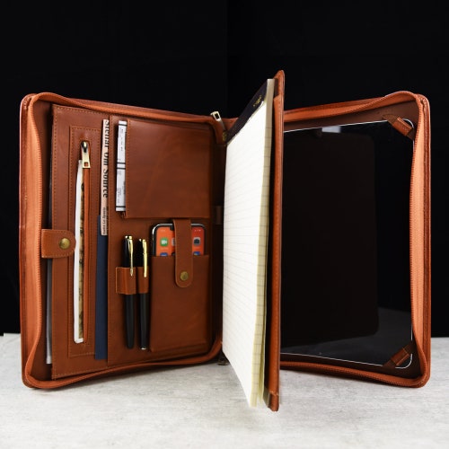 Ipad Padfolio Leather Portfolio Leather Notepad Holder - Etsy