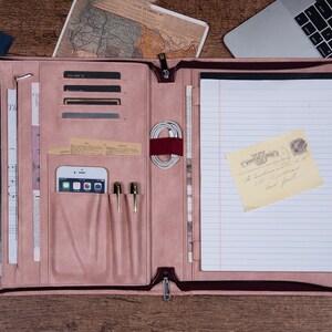 Handmade Portfolio for Men/womencustom Leather Padfolio With - Etsy