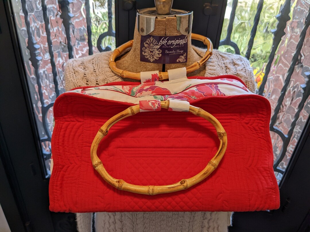 Red Zippered Purse Upcycled From A New Quilted Placemat and A 1950's ...
