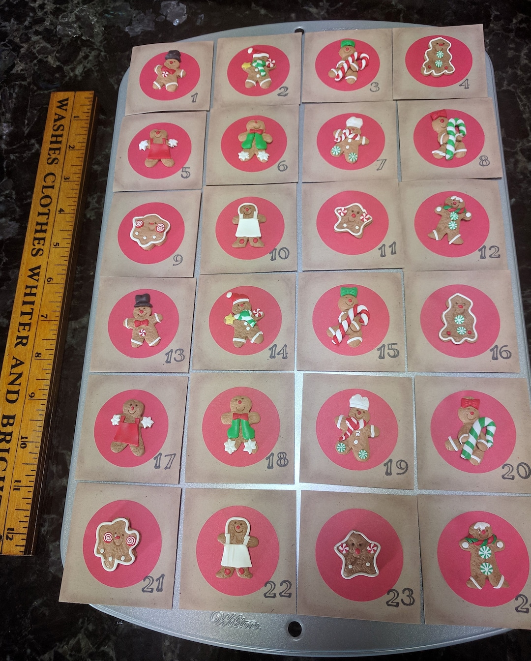 Countdown to Christmas Holiday Advent Calendar Magnetic Covers for Mini ...
