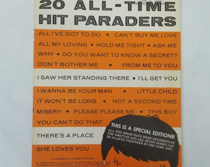 1964 All-time Hit Paraders Songbook the Beatles Special Edition Piano ...