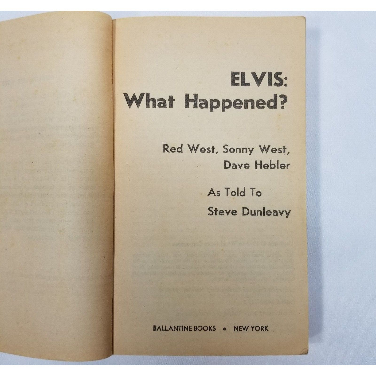 Elvis What Happened Dunleavy Vintage 1977 Book Red Sonny West Dave ...