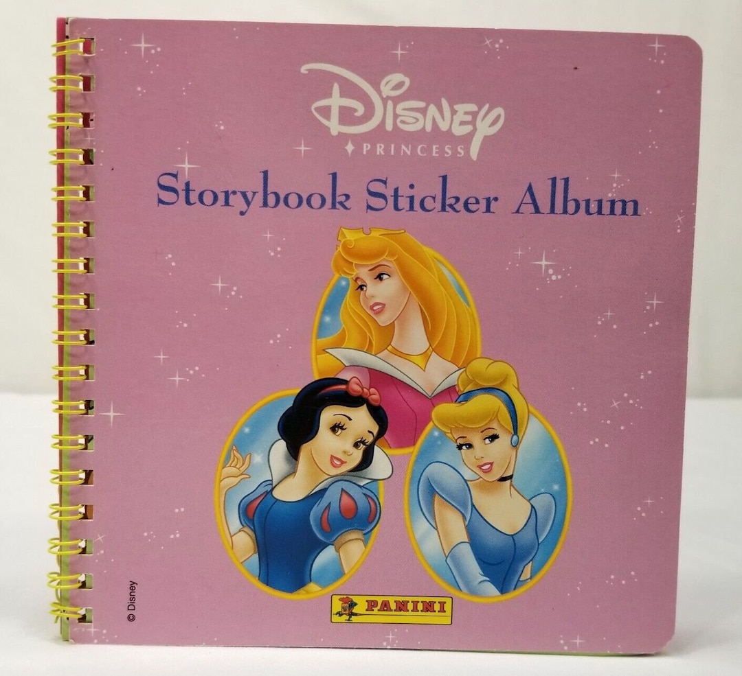 Panini Disney Princess Storybook Sticker Album Mini Sticker Book Spiral ...
