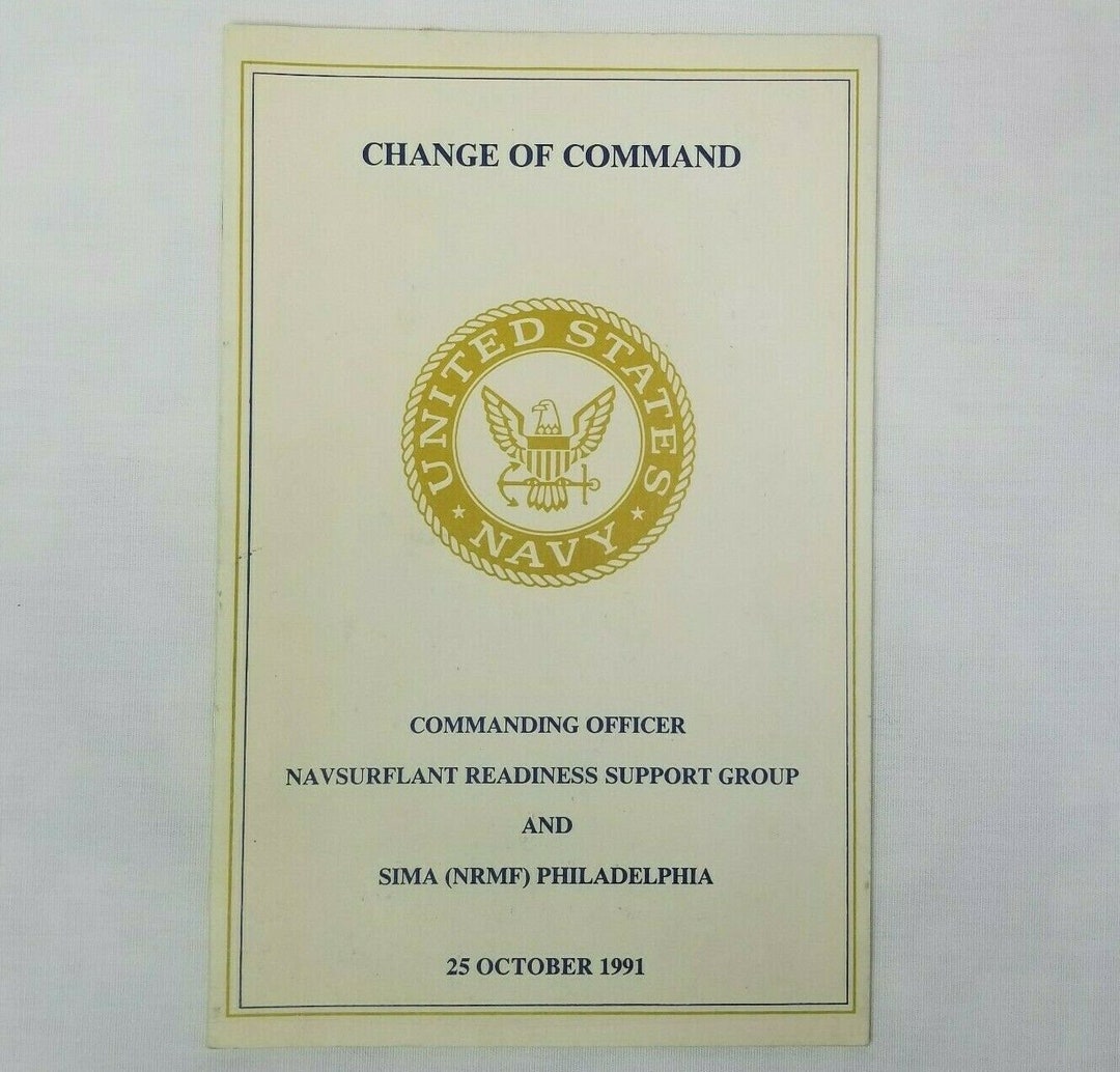 US Navy Change of Command Program October 25 1991 SIMA NRMF ...