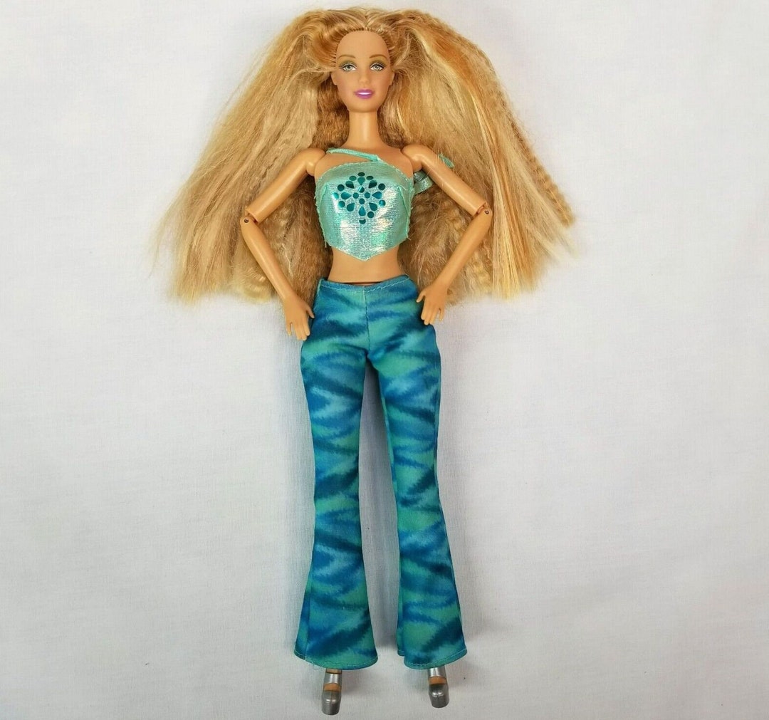 Barbie Pop Sensation Doll Mattel 2002 Rare Soft Belly Dancing Crimped ...