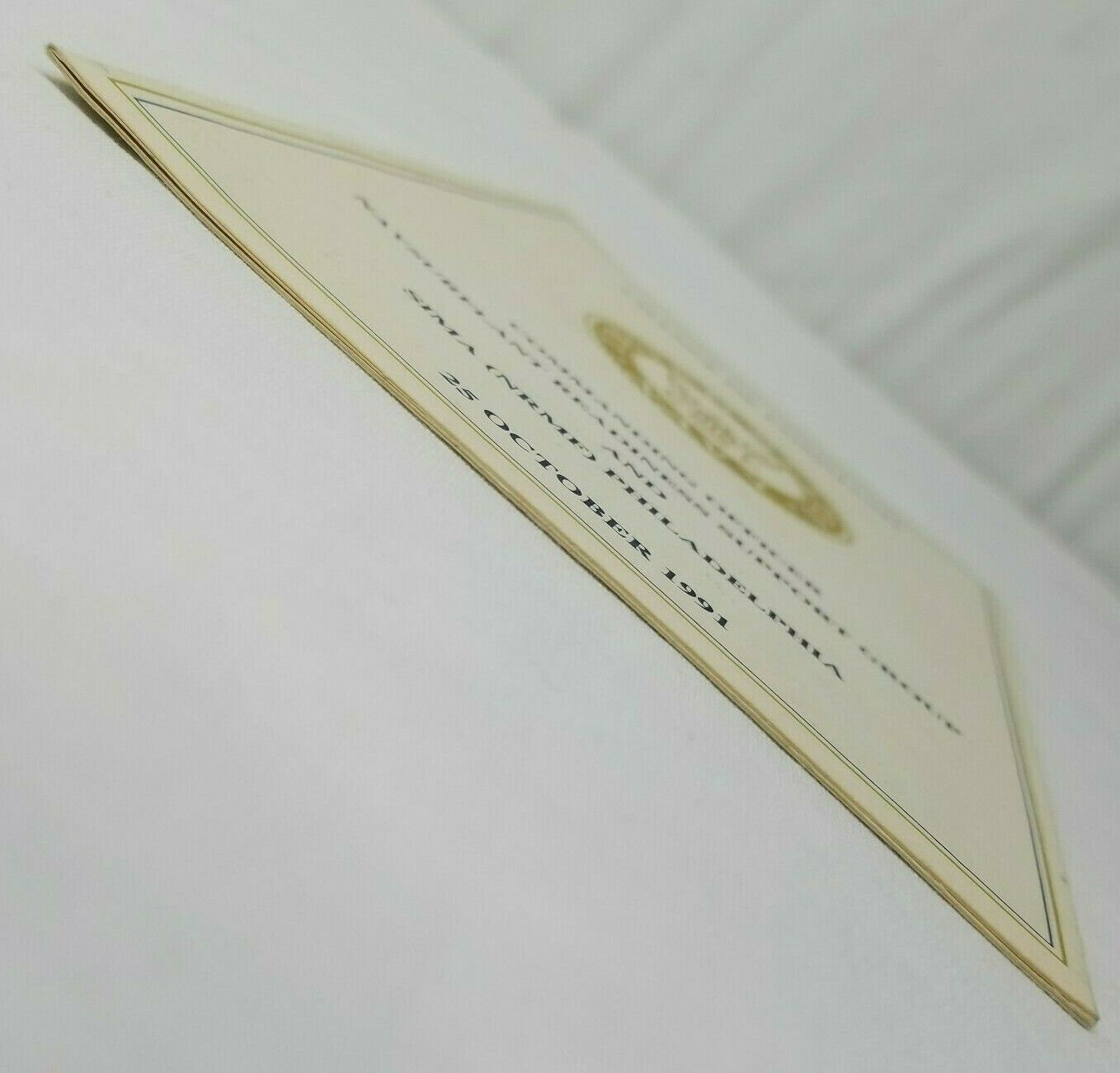 US Navy Change of Command Program October 25 1991 SIMA NRMF ...