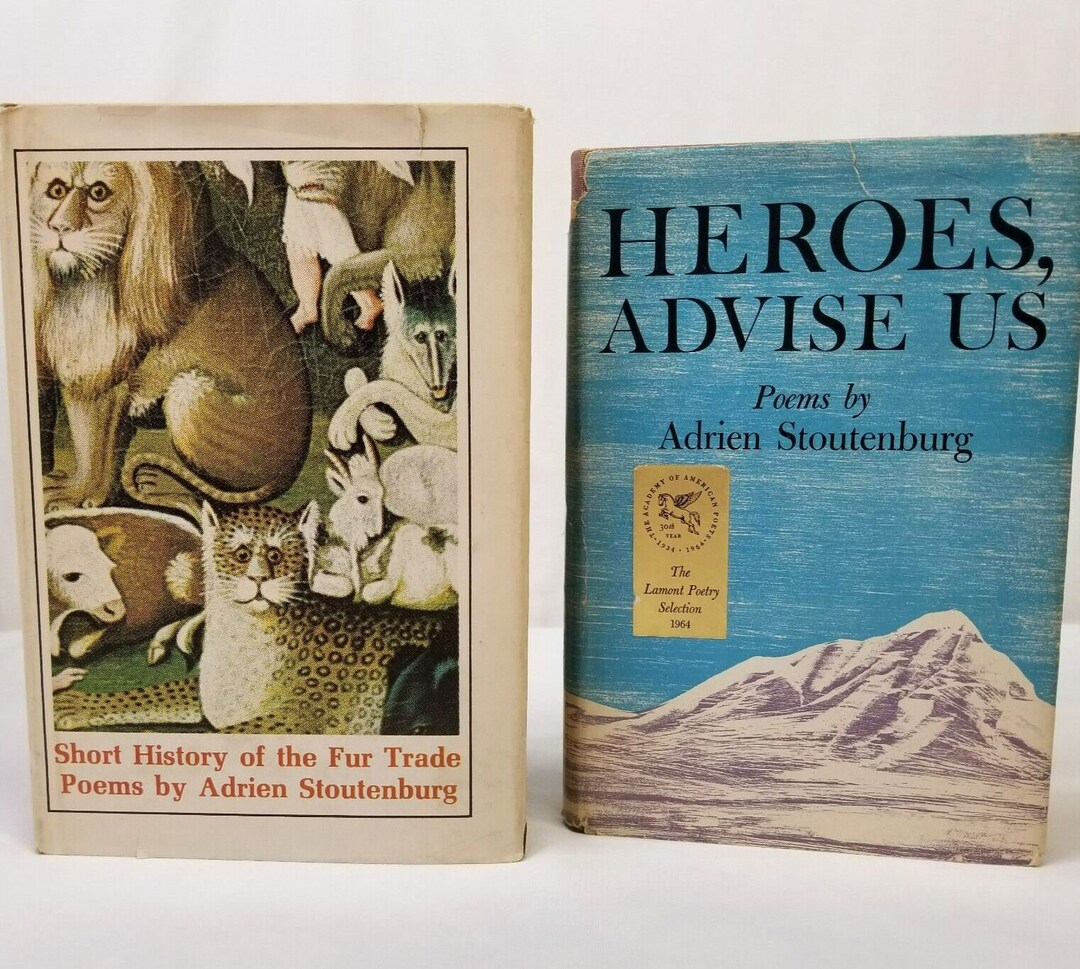 Adrien Stoutenburg Poetry Books Lot of 2 Signed A Short History of the ...
